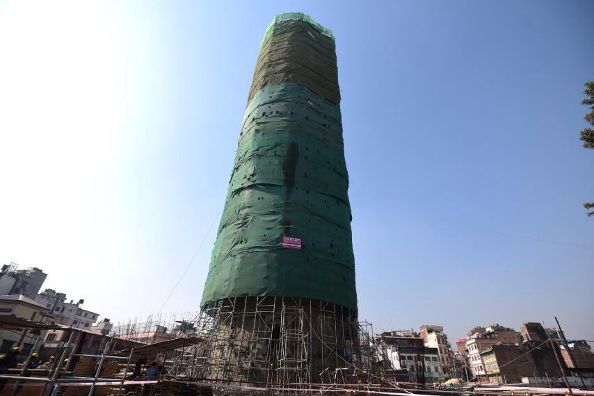 Ongoing Construction of Dharahara (Photos) « Nepalese Voice