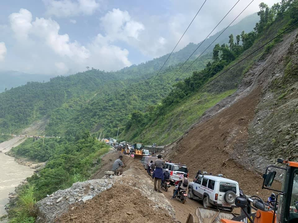 Vehicular Movement Along Narayanghat-Muglin Road Disrupted « Nepalese Voice