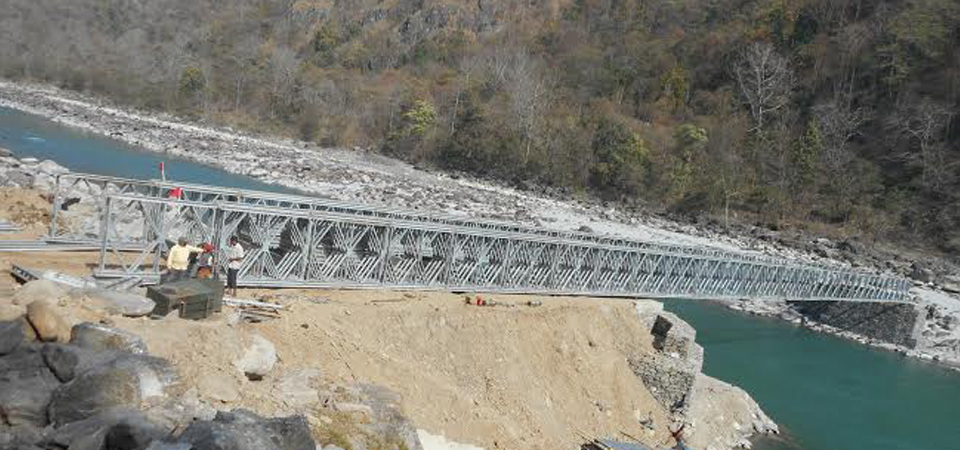 Bailey Bridge Comes Into Operation In Sunkoshi « Nepalese Voice